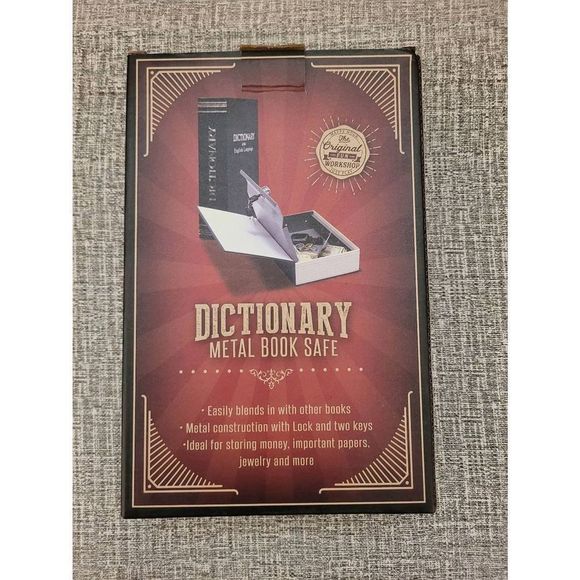 No Brand | Other | New Dictionary Metal Book Safe Keylock Portable ...